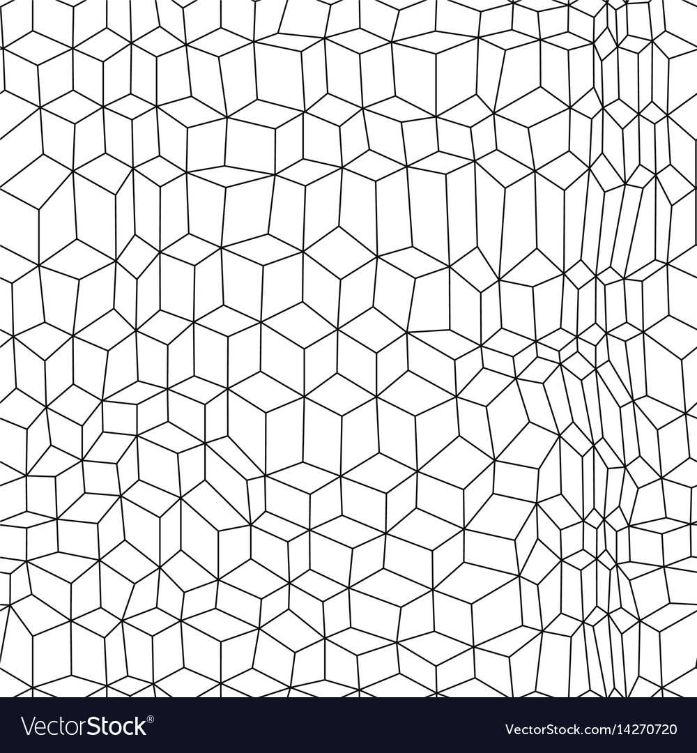 Seamless distorted cube pattern Royalty Free Vector Image