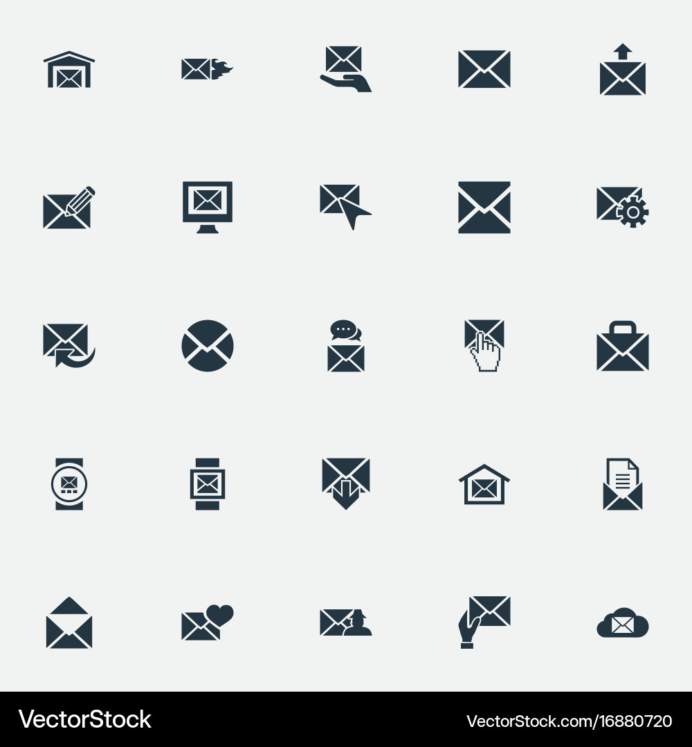 Set of simple mail icons Royalty Free Vector Image