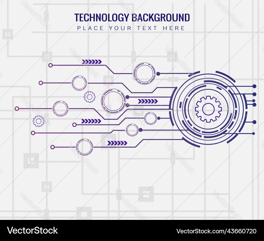 Technology background with various elements Vector Image
