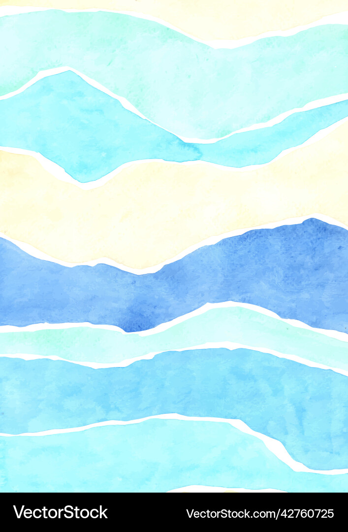 Abstract ivory and blue background watercolor Vector Image