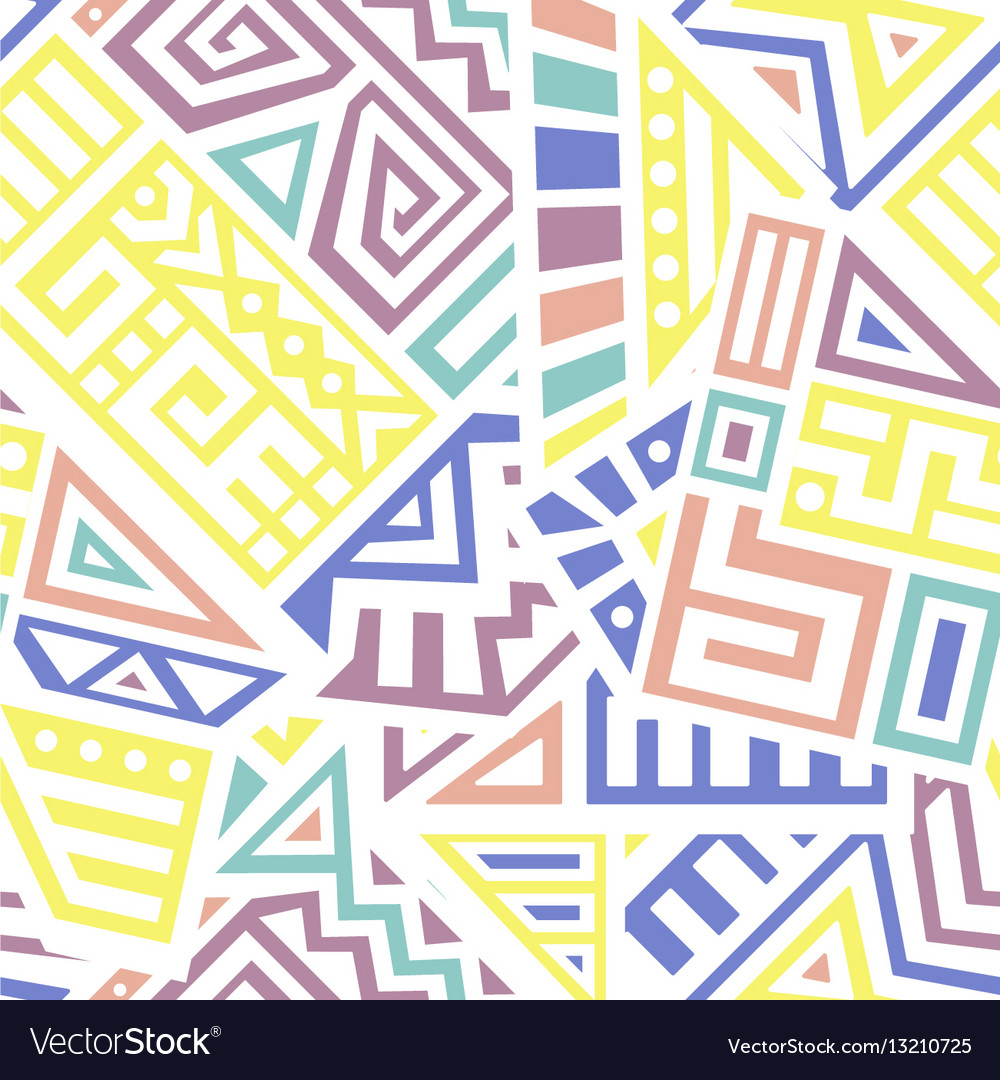 Aztec seamless pattern Royalty Free Vector Image