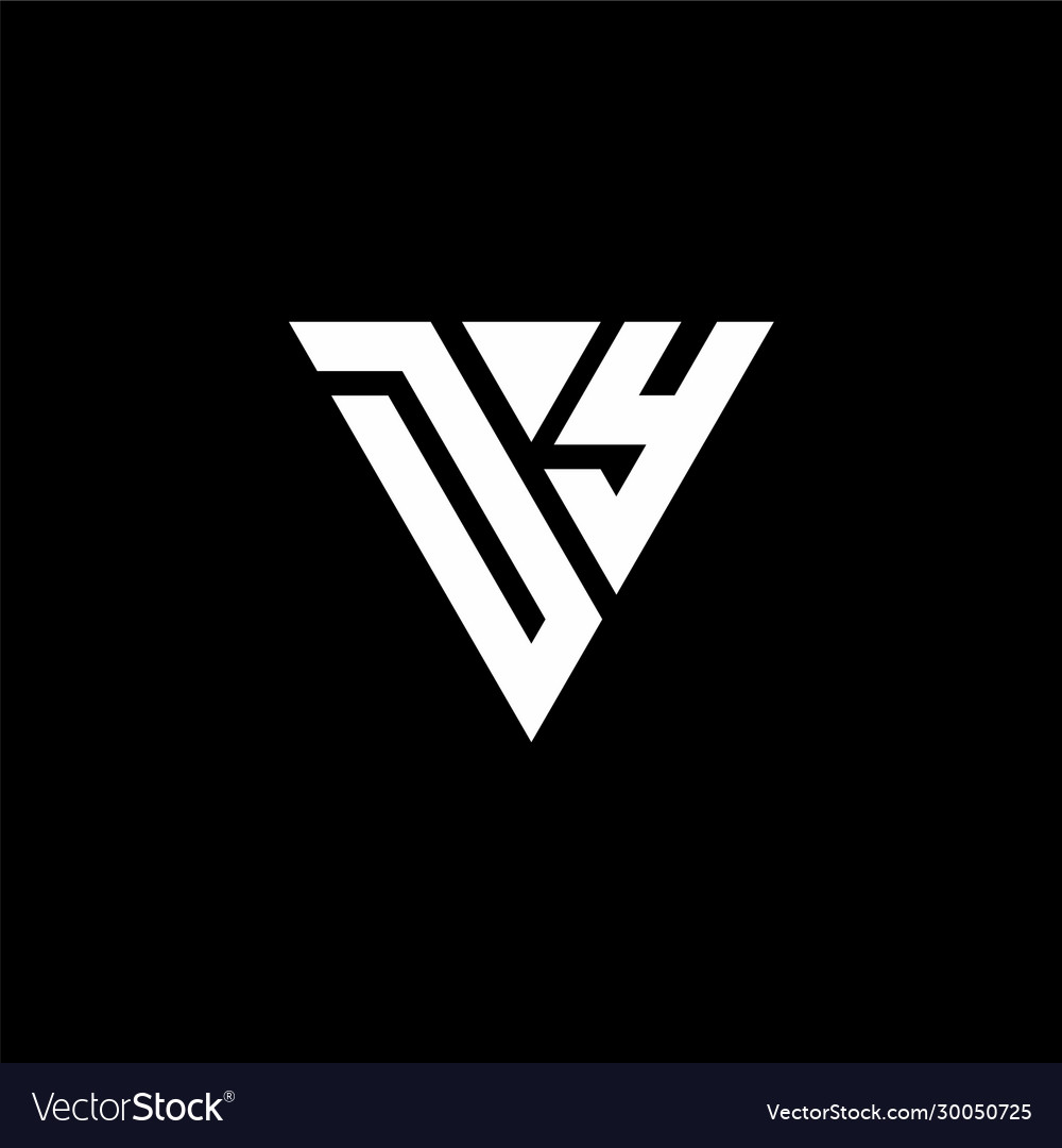 Dy logo letter monogram with triangle shape Vector Image