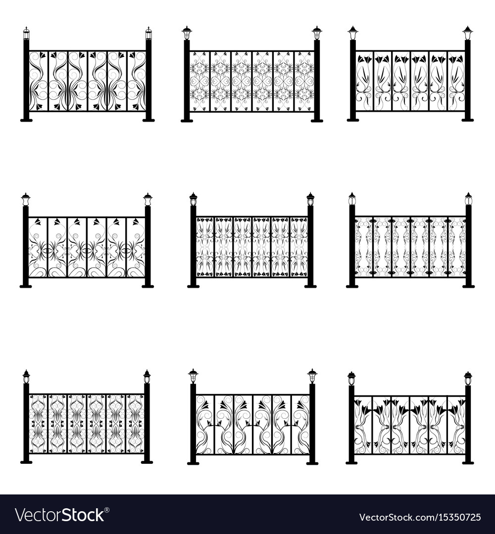 Fence icons set Royalty Free Vector Image - VectorStock