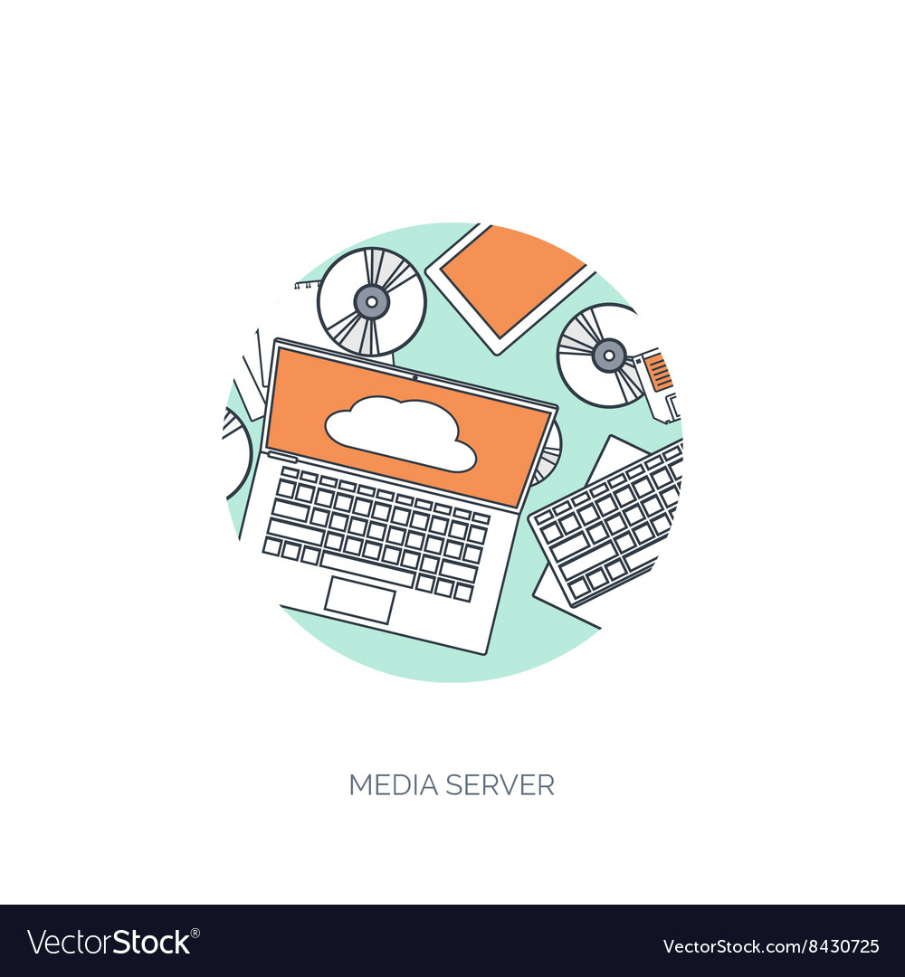 Flat computing background Royalty Free Vector Image