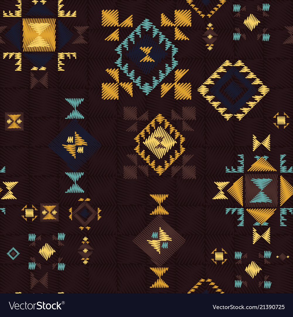 Geometric ethnic seamless pattern Royalty Free Vector Image