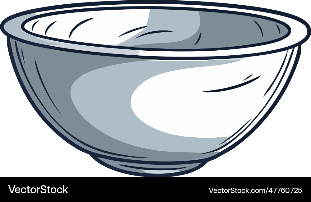 Gourmet crockery bowl Royalty Free Vector Image