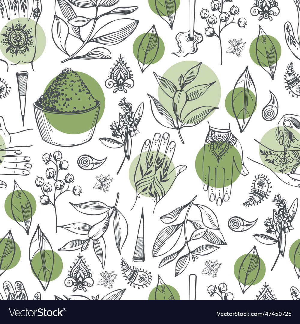 Henna set pattern Royalty Free Vector Image - VectorStock