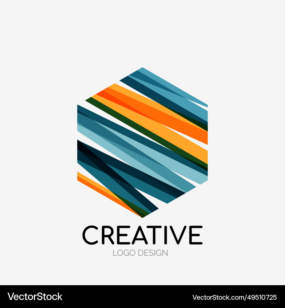 Modern abstract logo design geometric art Vector Image
