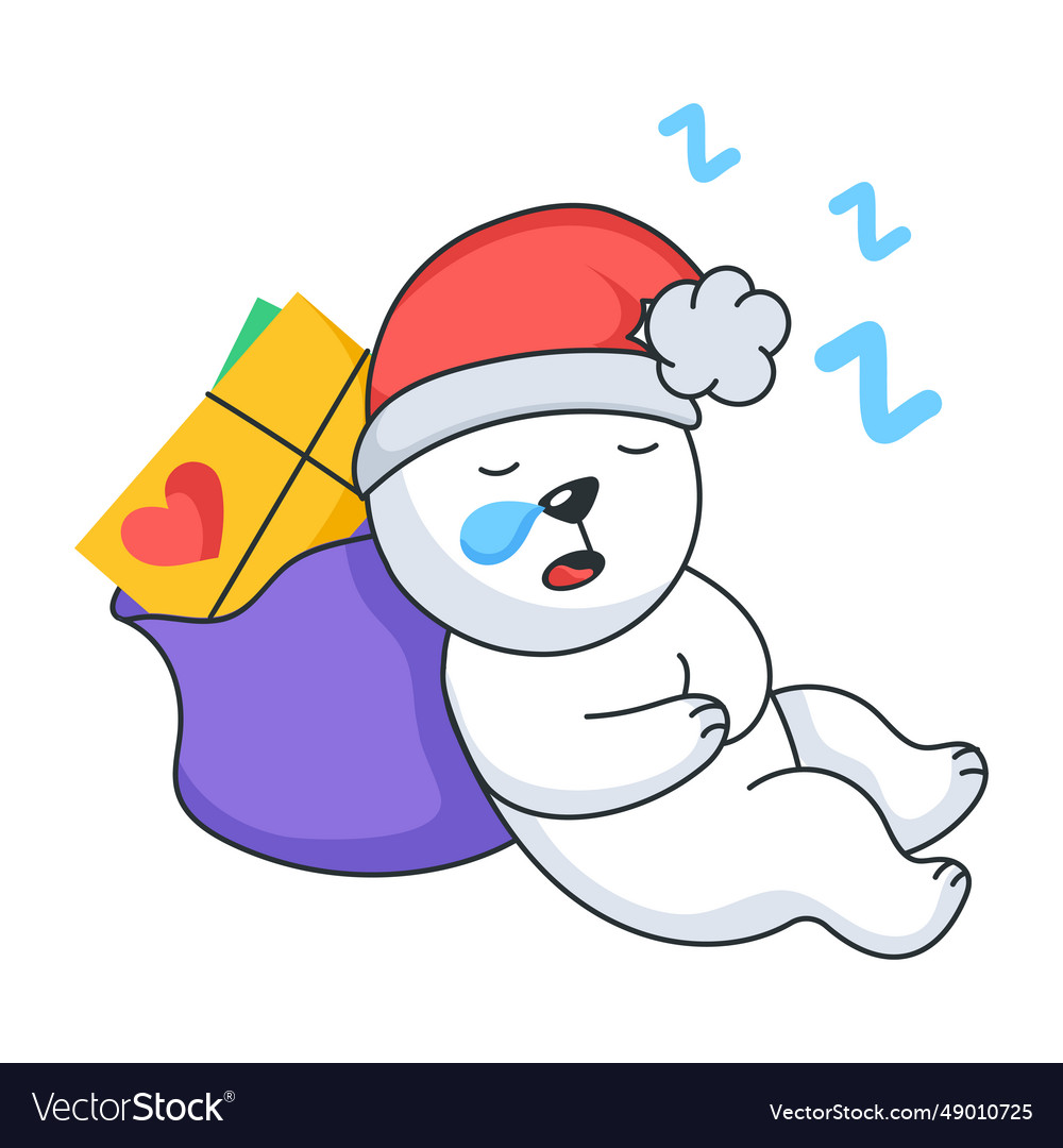 Napping bear Royalty Free Vector Image - VectorStock