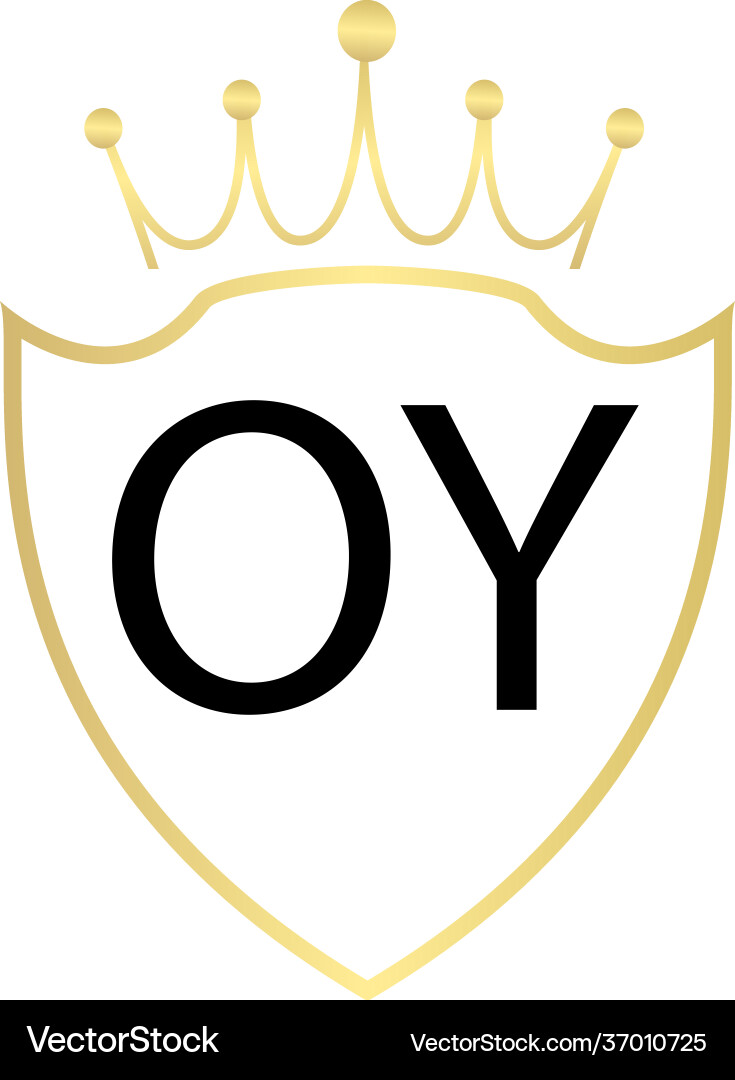 Oy letter logo design with simple style Royalty Free Vector