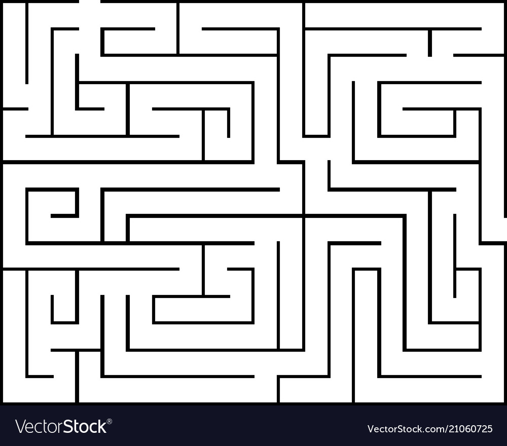 Rectangle maze isolated Royalty Free Vector Image