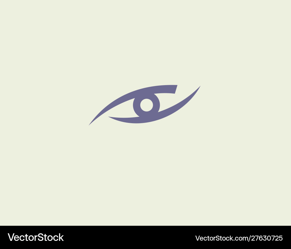Simple abstract human eye icon for company Vector Image
