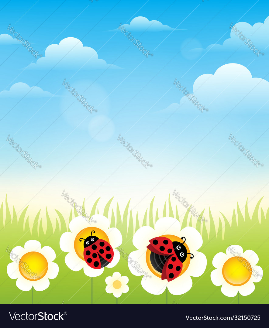Spring topic background 6 Royalty Free Vector Image