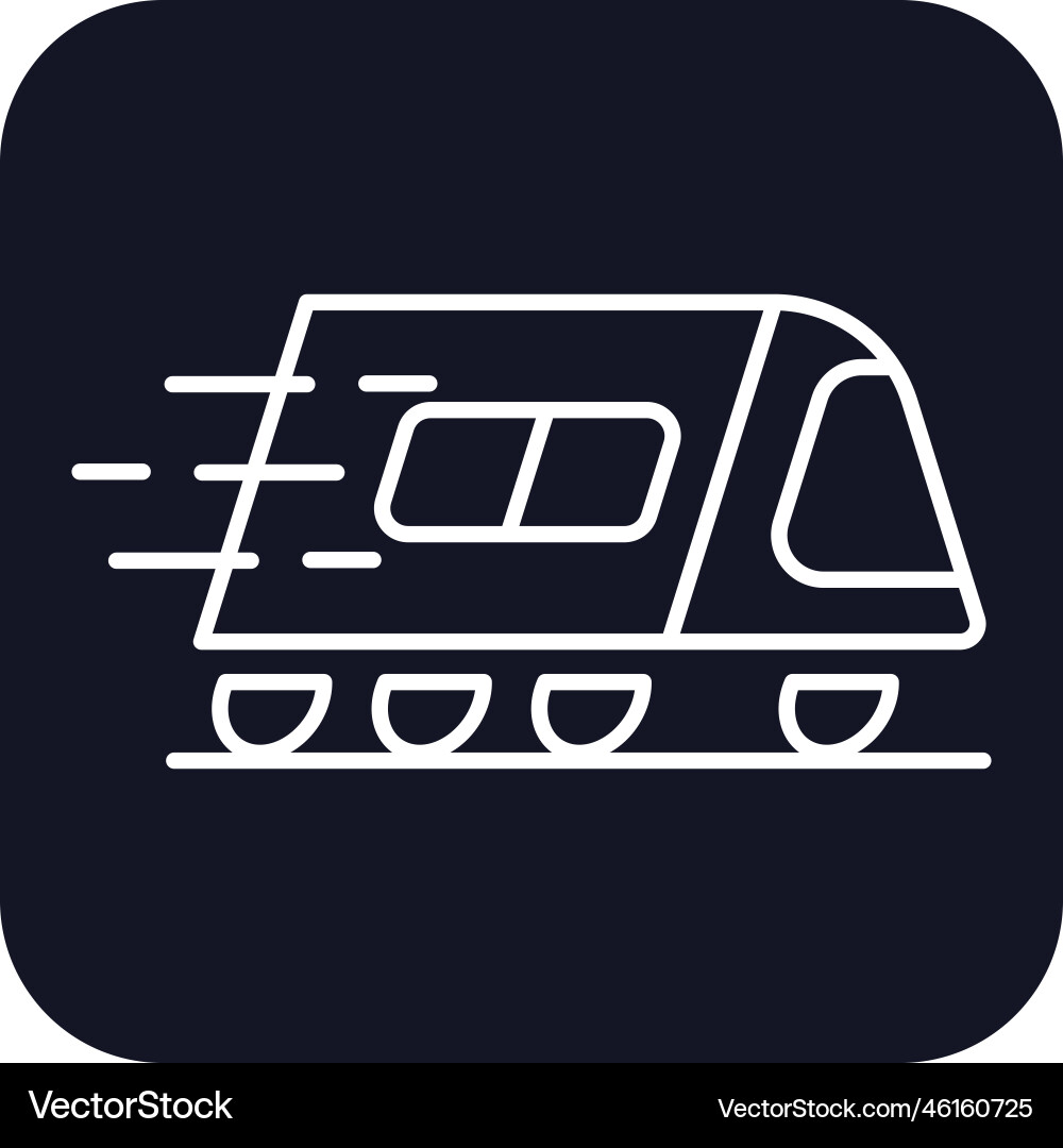 Trainv transportation icons with black filled Vector Image