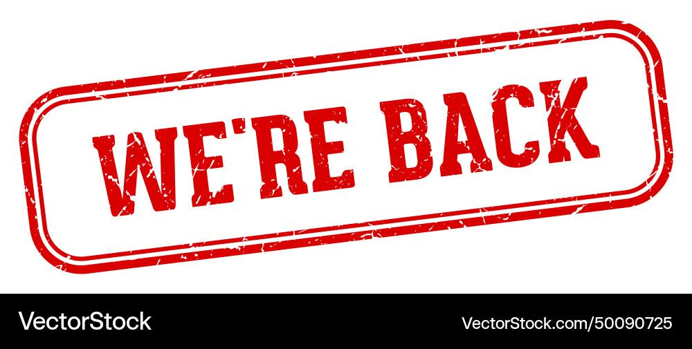 Were back stamp were back rectangular stamp on Vector Image