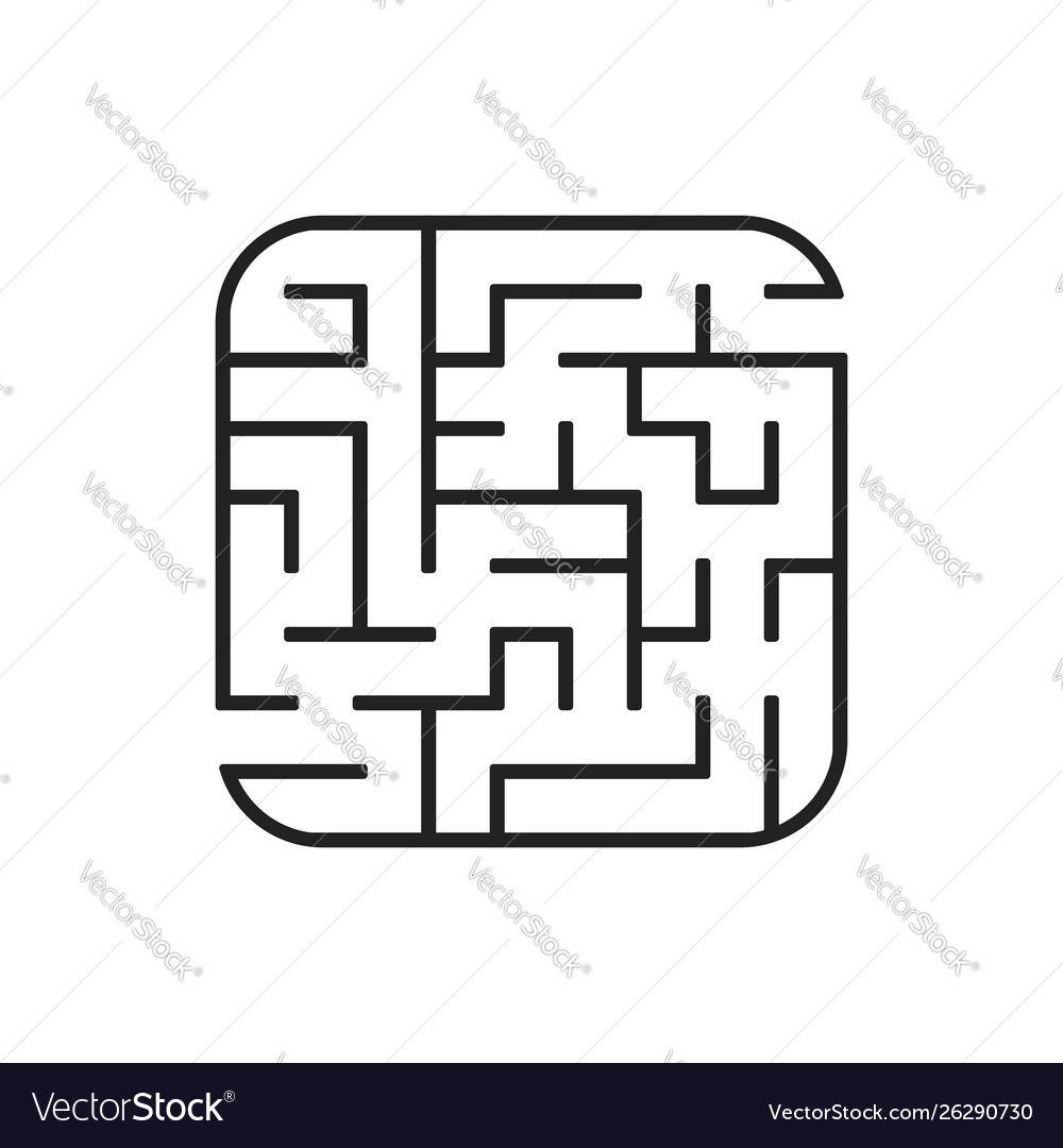 Abstract square maze easy level difficulty Vector Image