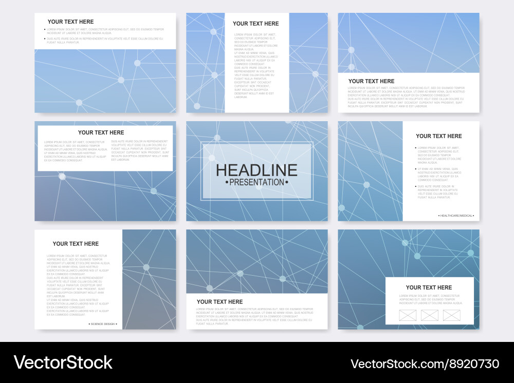 Big set of templates for presentation Royalty Free Vector