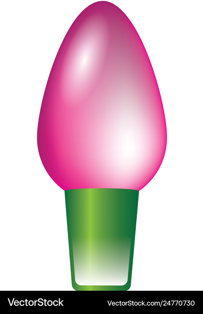 Christmas lights bulb decoration isolated icon Vector Image
