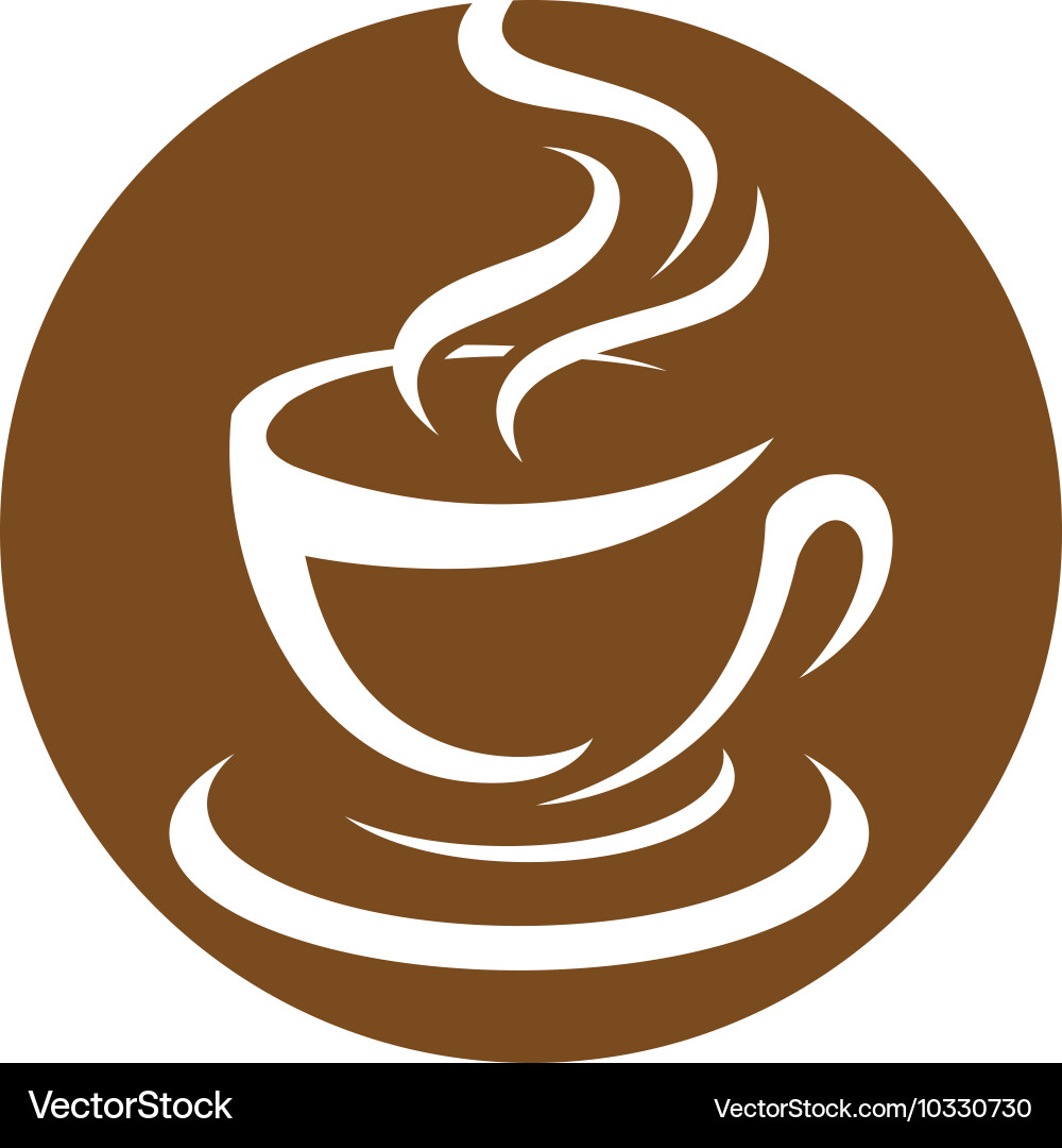 Coffee icon logo template design Royalty Free Vector Image