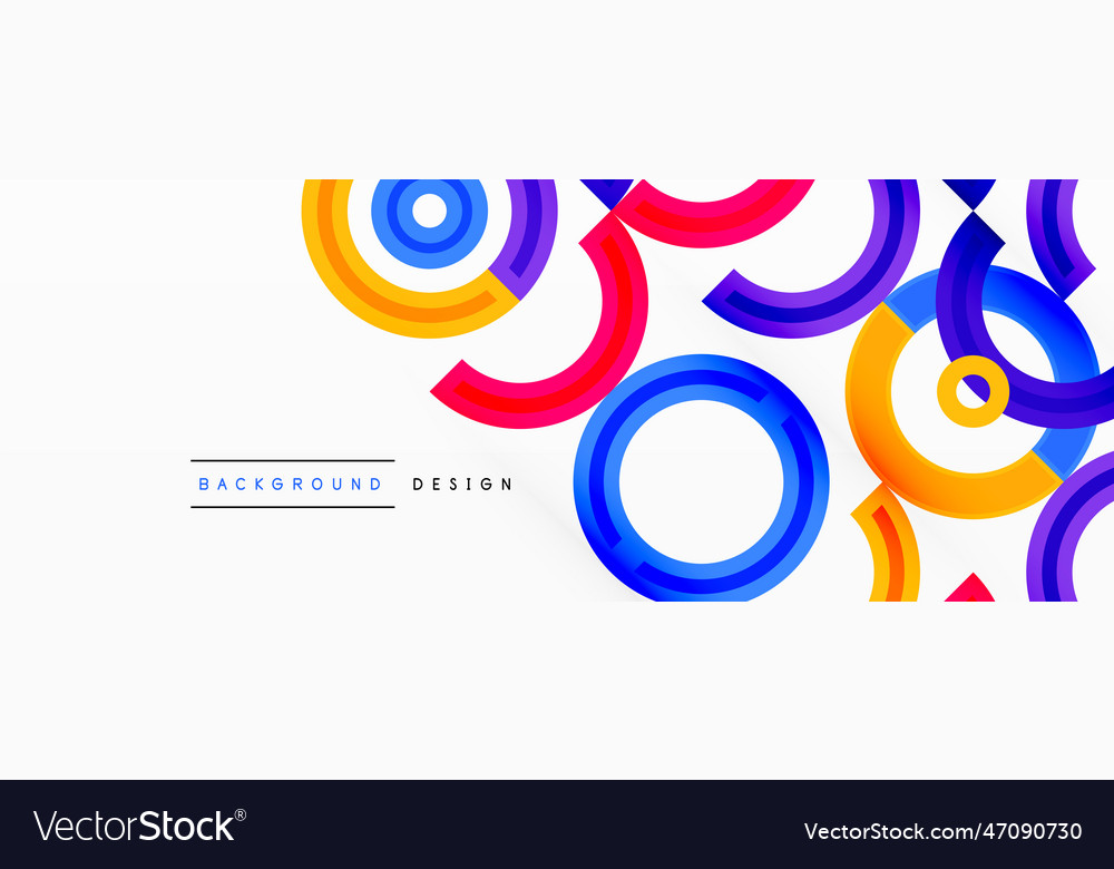 Colorful circle abstract background template for Vector Image