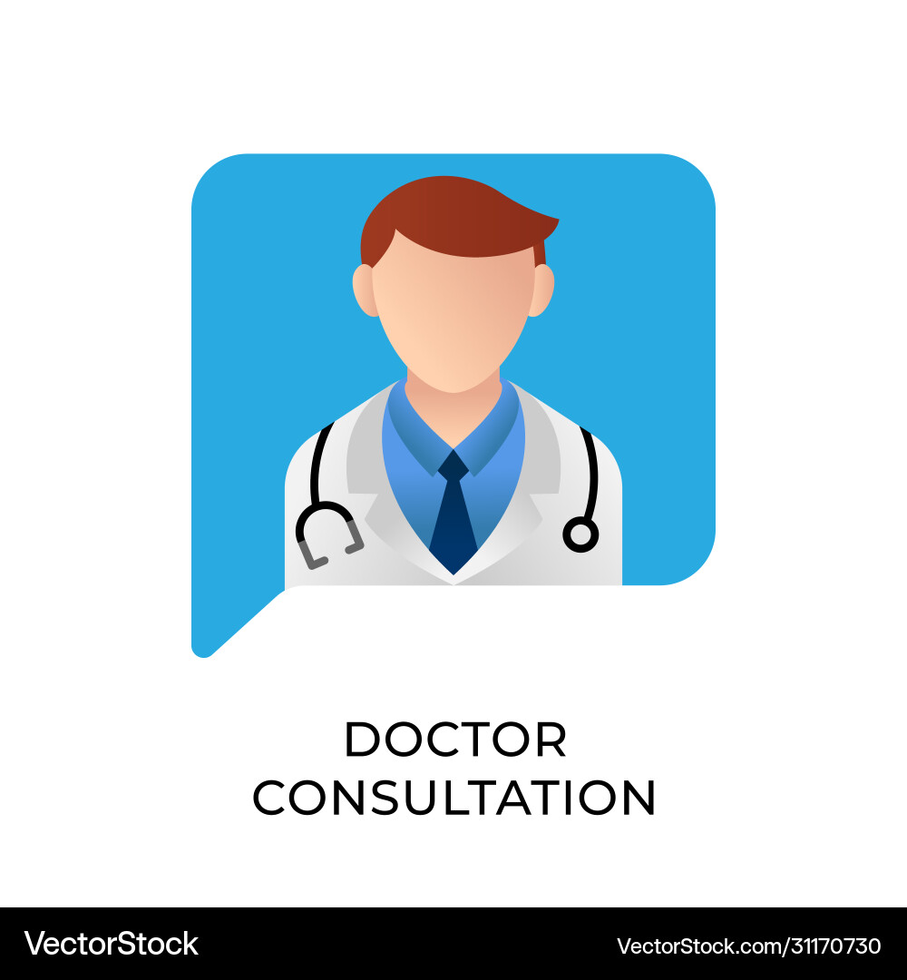 Doctor icon consultation Royalty Free Vector Image