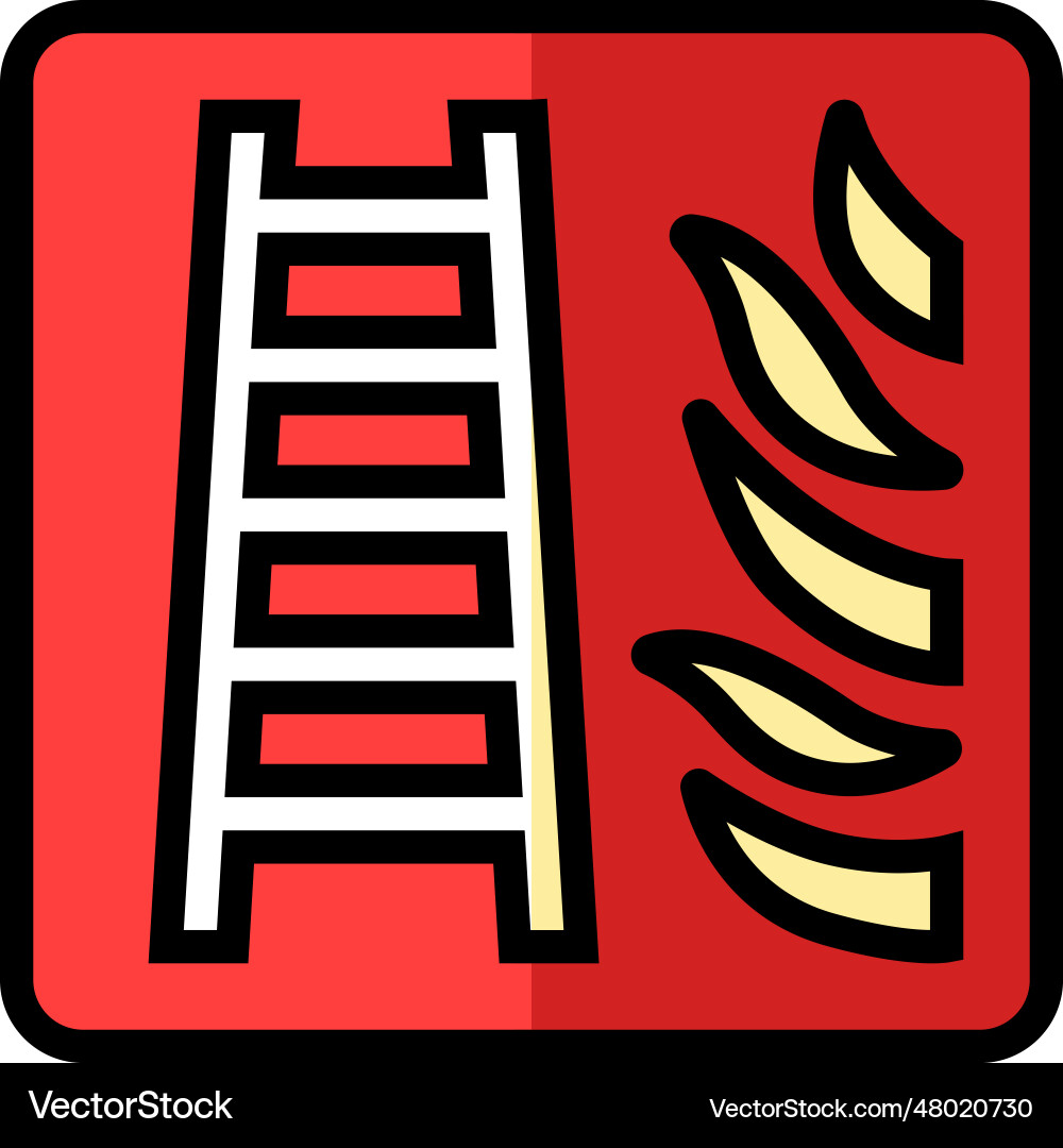 Fire fighting hose standpipe outlet color icon Vector Image