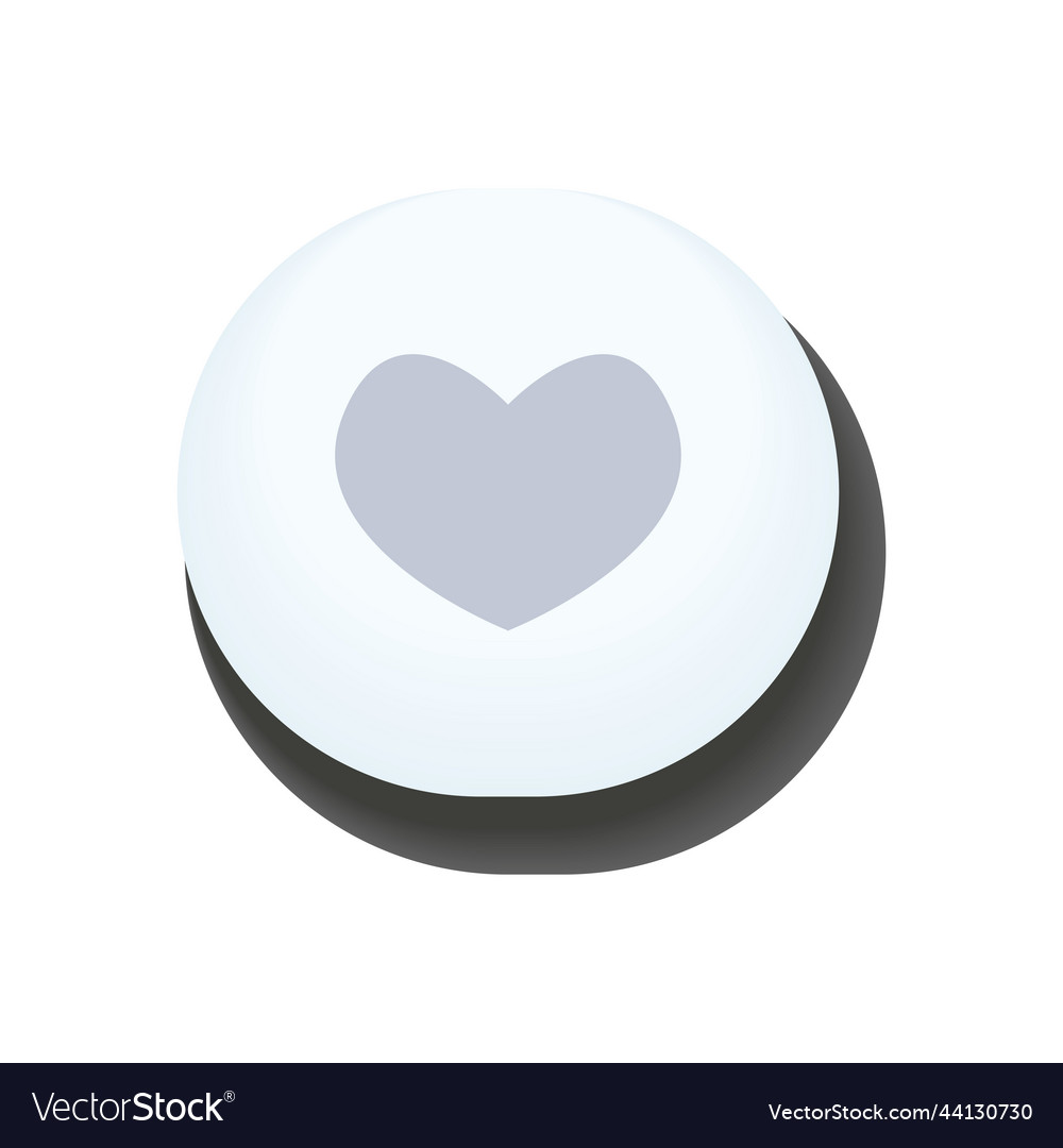 Flat love button Royalty Free Vector Image - VectorStock