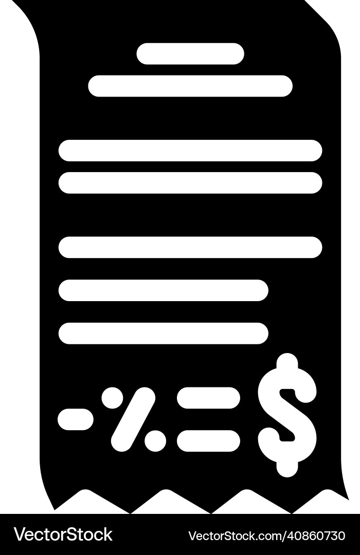 Money discount glyph icon Royalty Free Vector Image