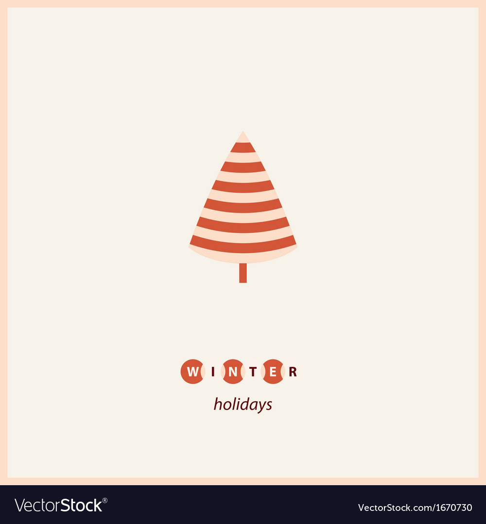 Winter tree frame Royalty Free Vector Image - VectorStock