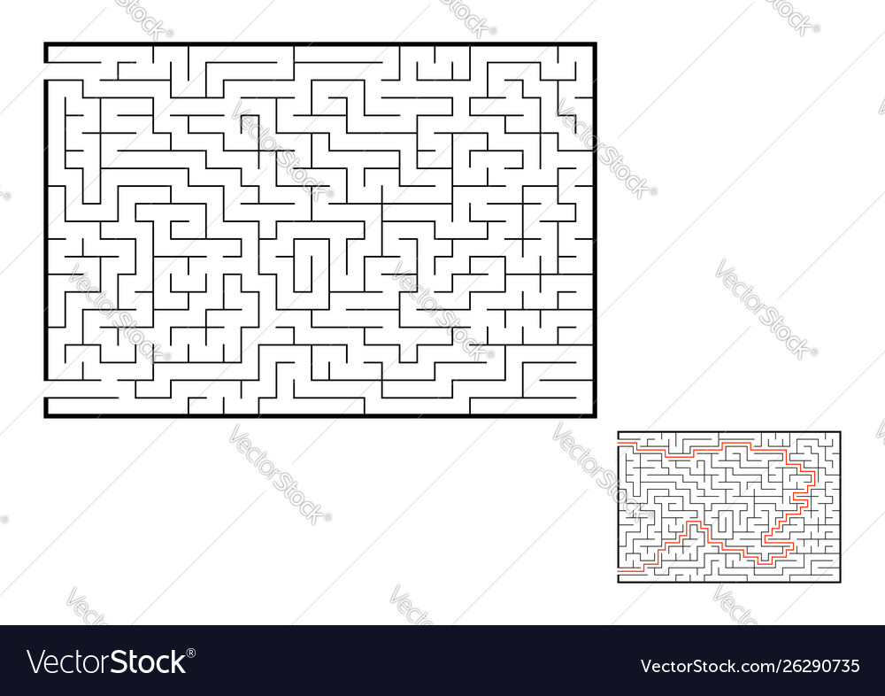 Abstract rectangular maze game for kids puzzle Vector Image