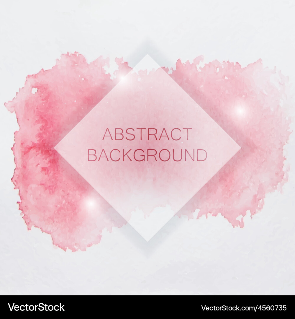 Abstract watercolor background with red splash Vector Image