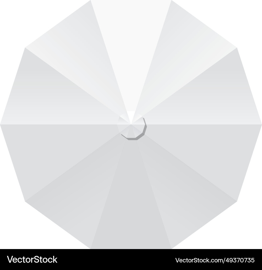 Beach umbrella top view white summer parasol Vector Image