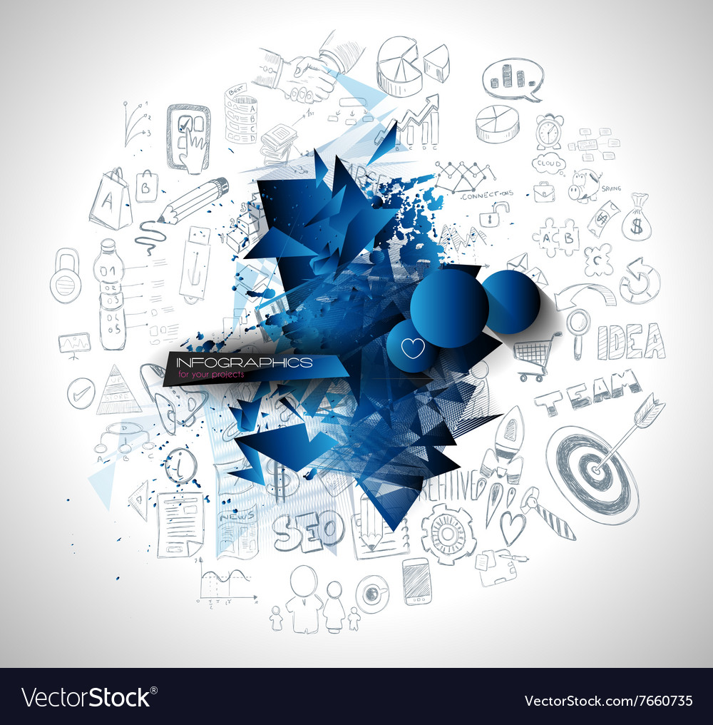 Clean infographic layout template for data Vector Image