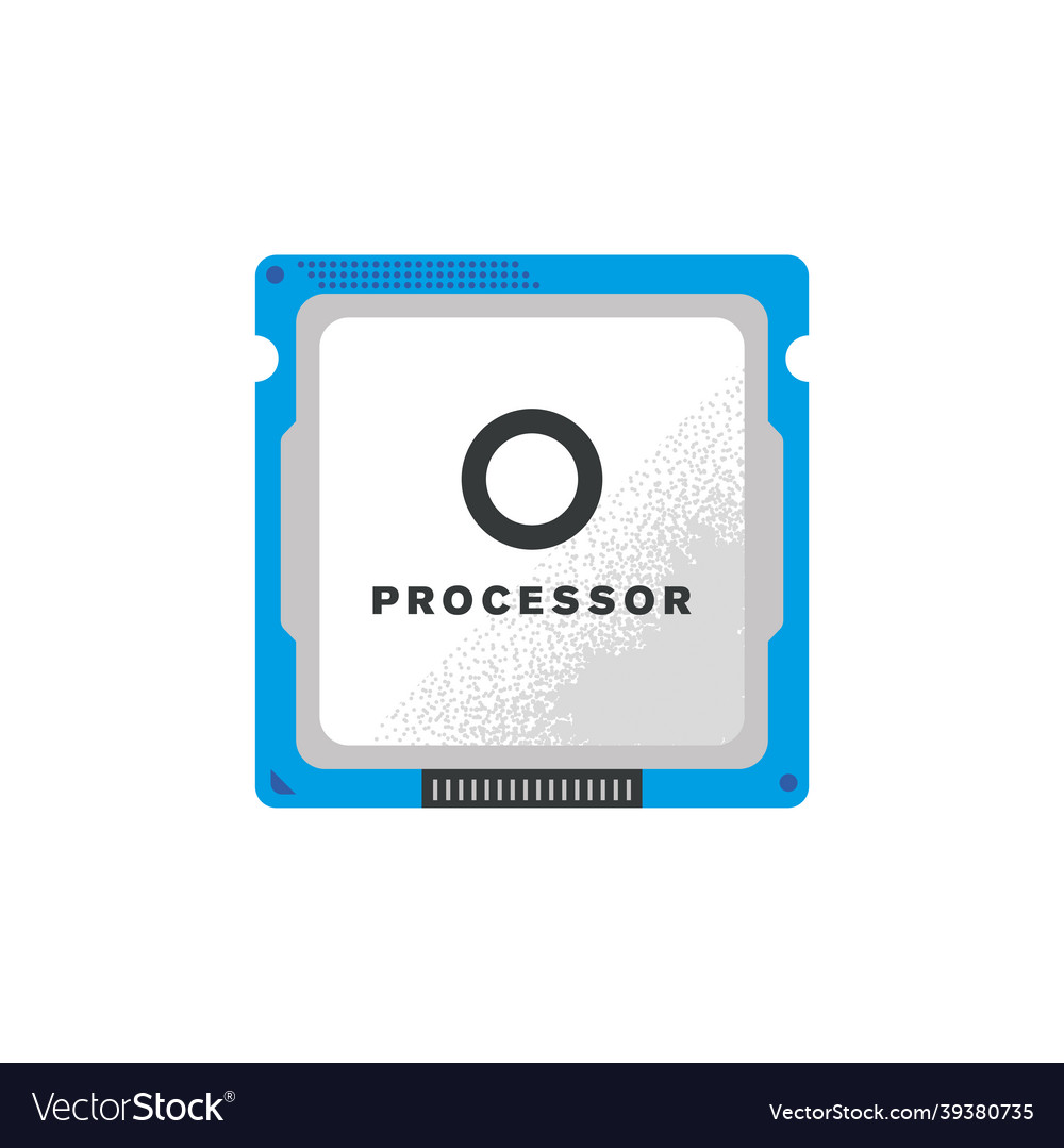 Computer processor icon Royalty Free Vector Image