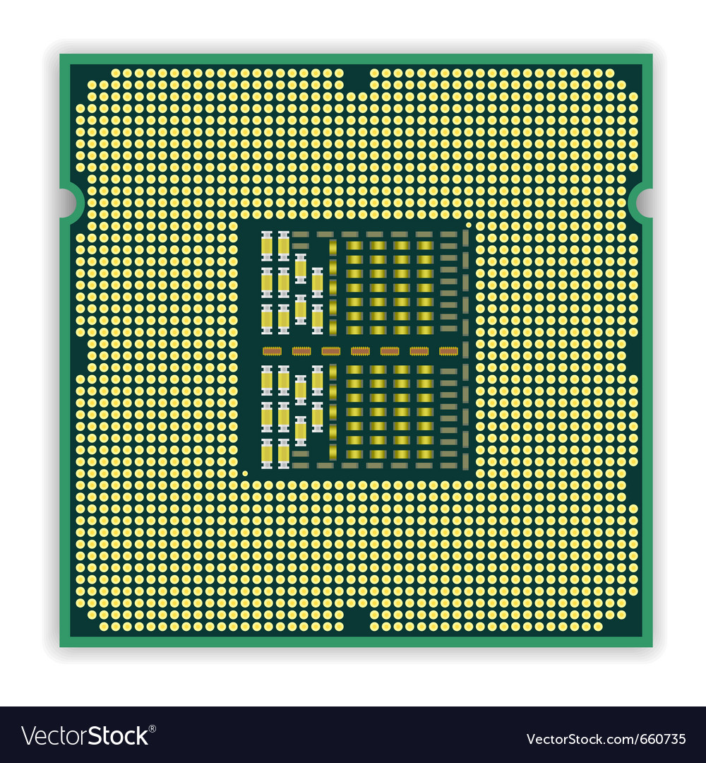 Computer processor Royalty Free Vector Image - VectorStock