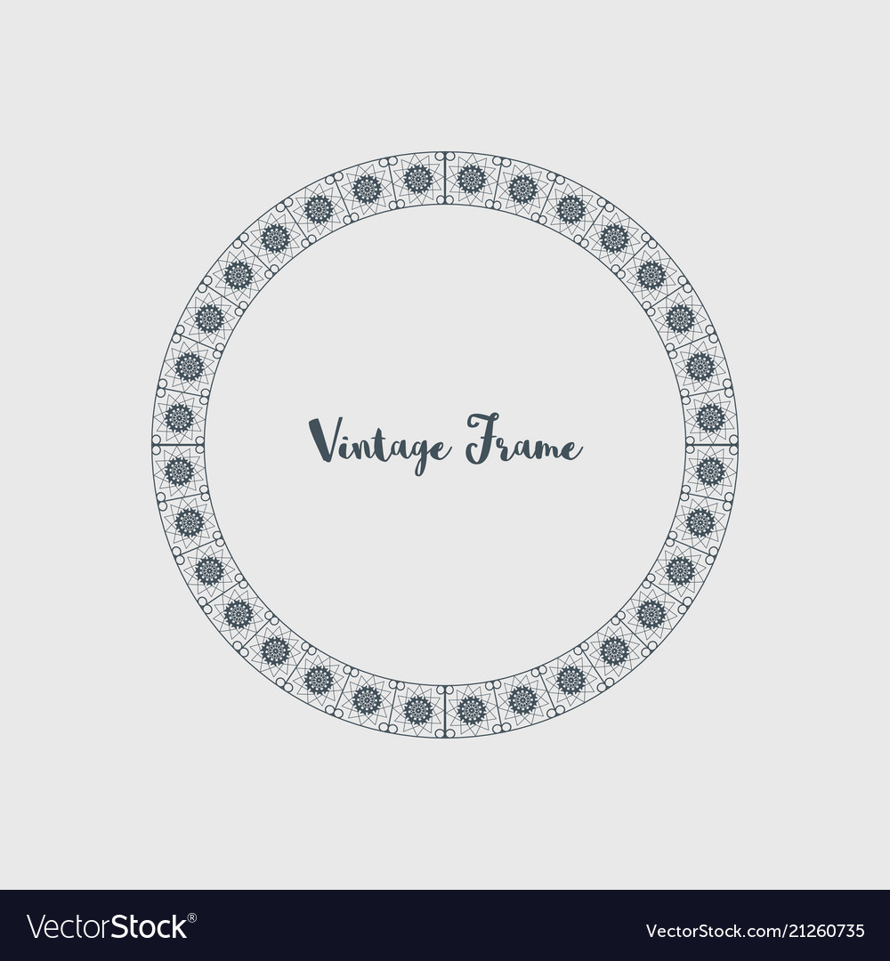 Decorative circle frame Royalty Free Vector Image