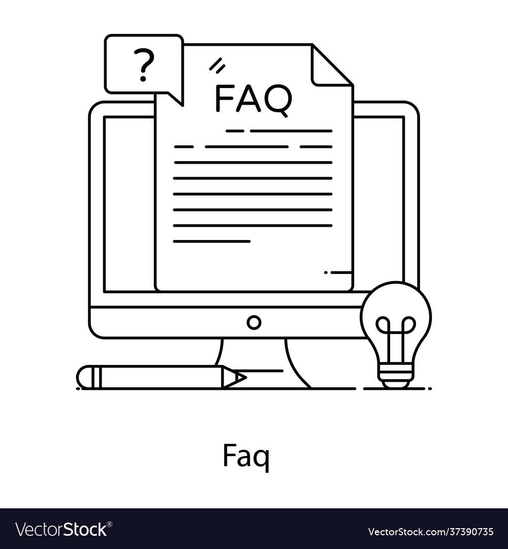 Faq Royalty Free Vector Image - VectorStock