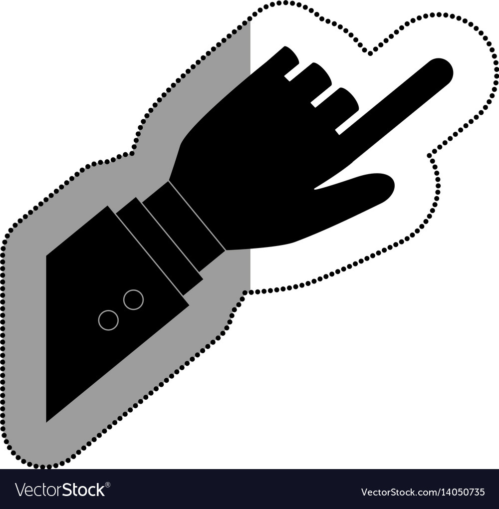 Hand human pointer icon Royalty Free Vector Image