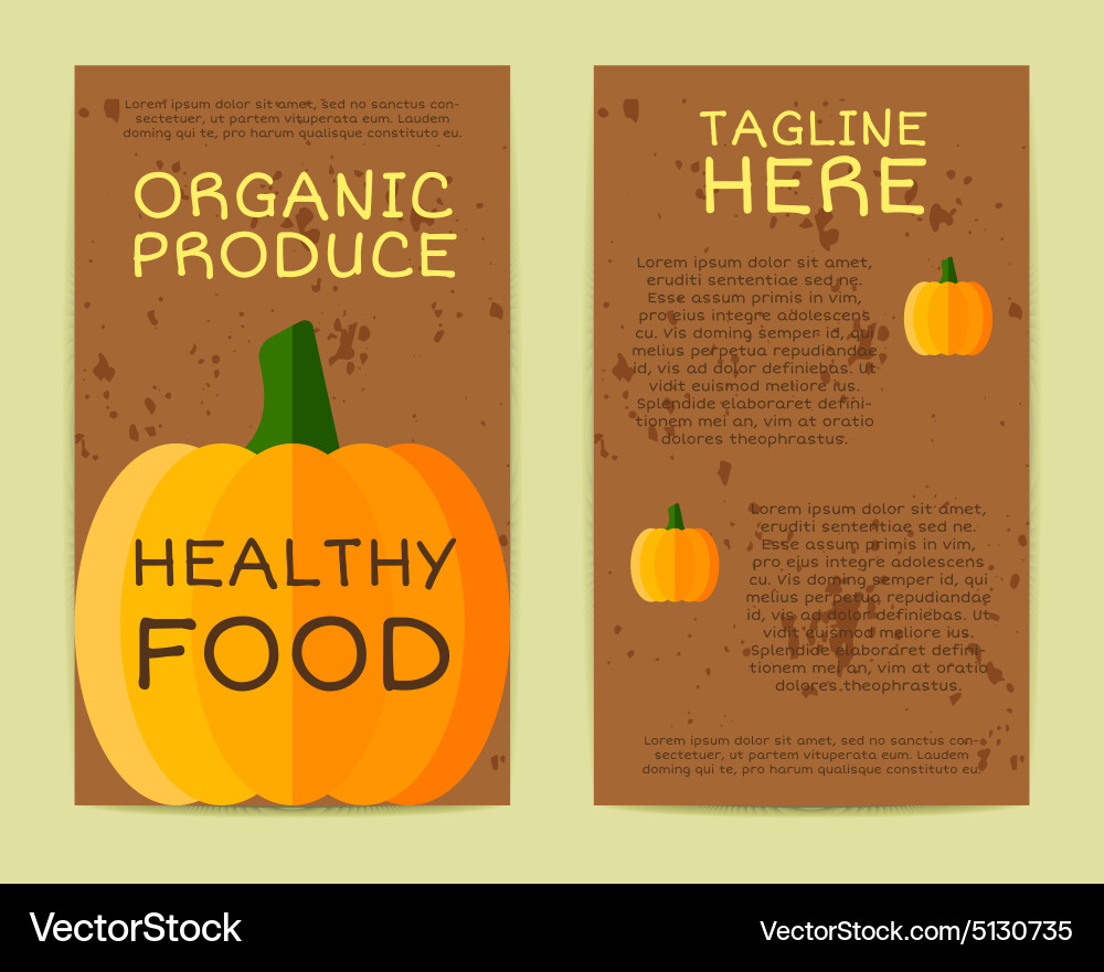 Stylish farm fresh flyer template or brochure Vector Image