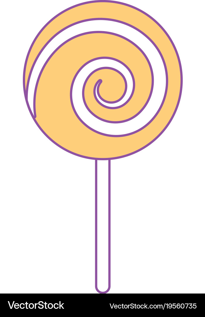 Sweet candy cane swirl round Royalty Free Vector Image