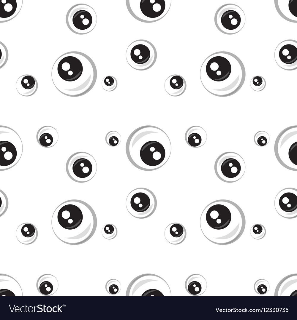 White eye pattern Royalty Free Vector Image - VectorStock