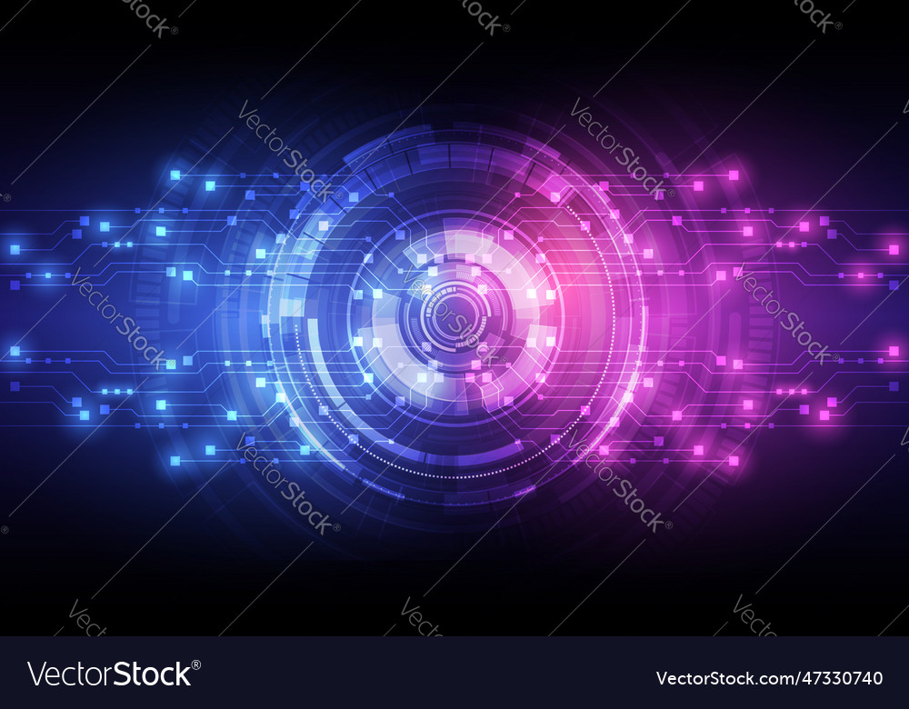 Abstract Circuit Networking Blockchain Concept Vector Image