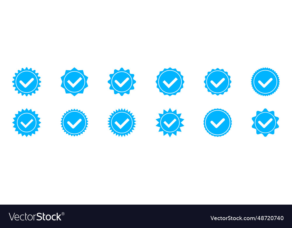Account verification icon with a circle inside Vector Image