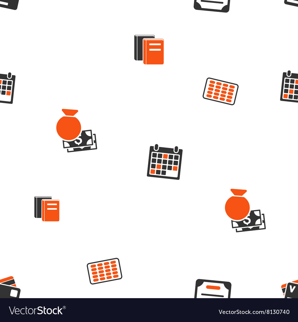 Accounting schedule flat pattern Royalty Free Vector Image