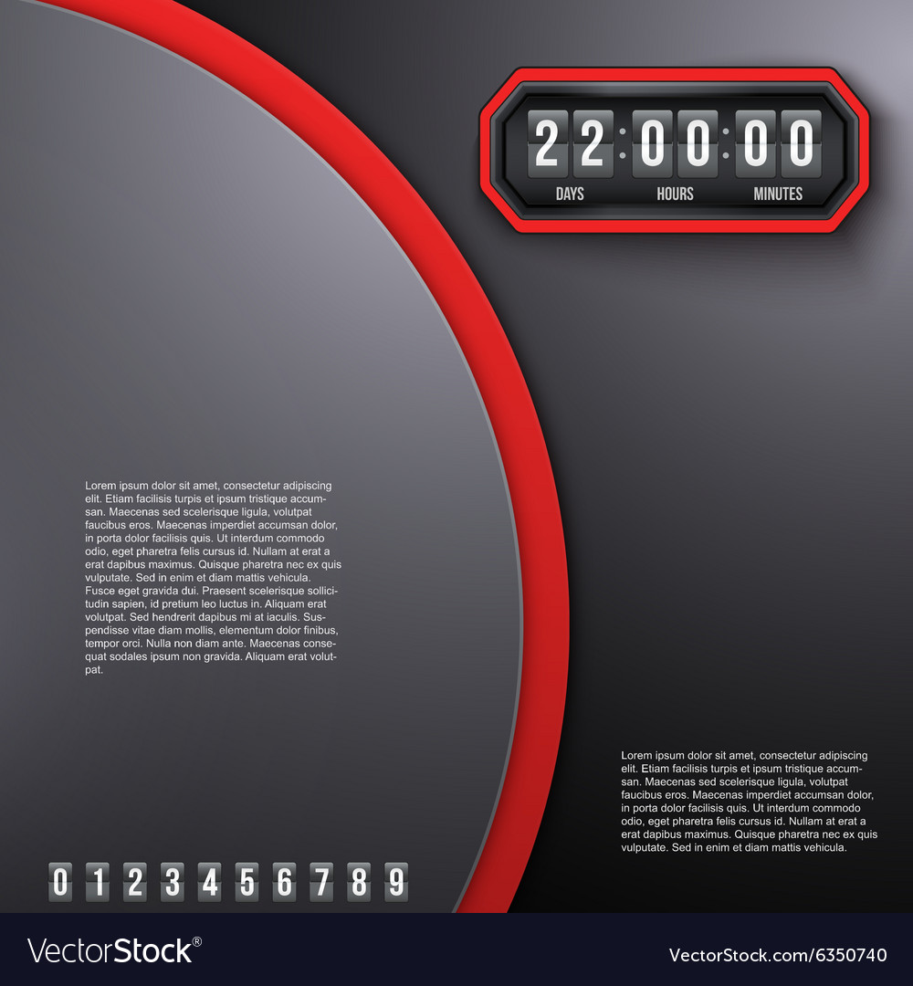 Background Coming Soon and countdown timer Vector Image