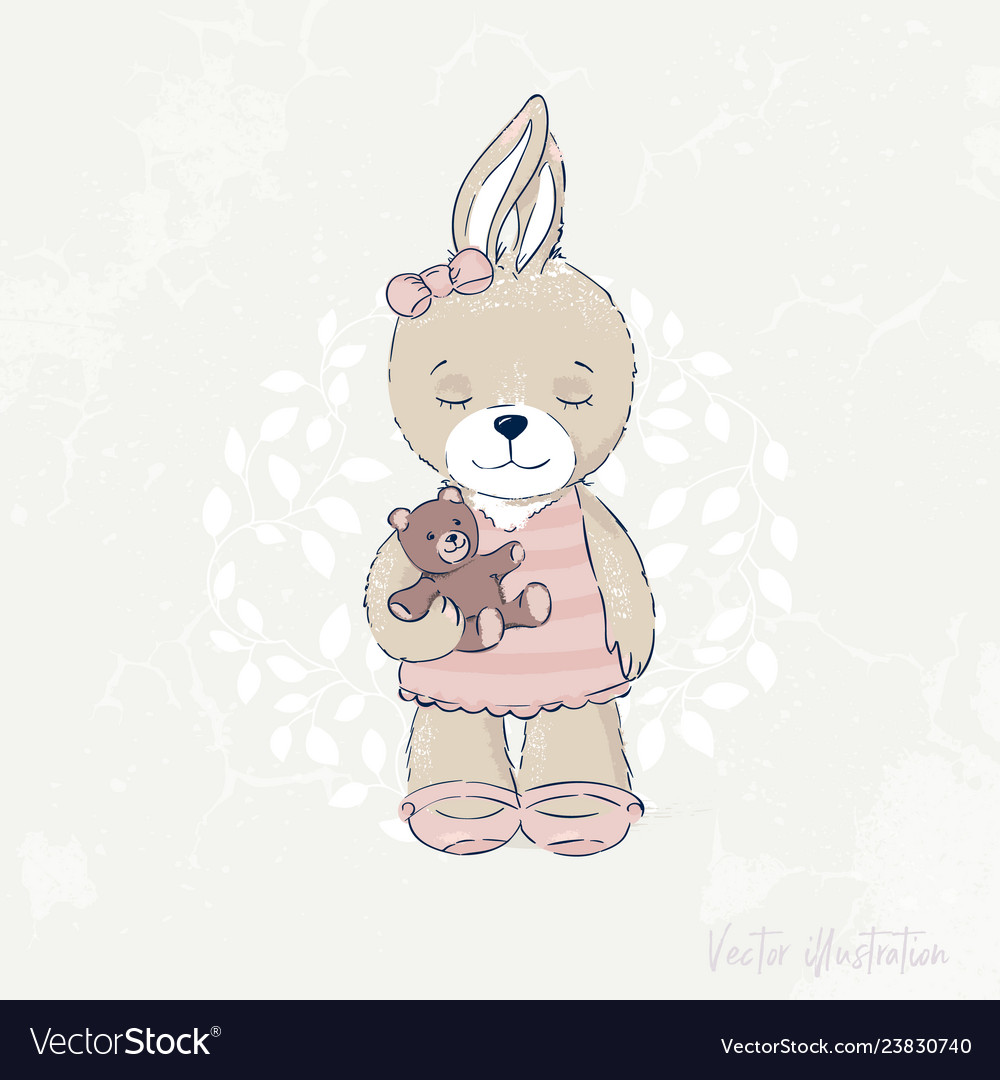 Cute rabbit Royalty Free Vector Image - VectorStock