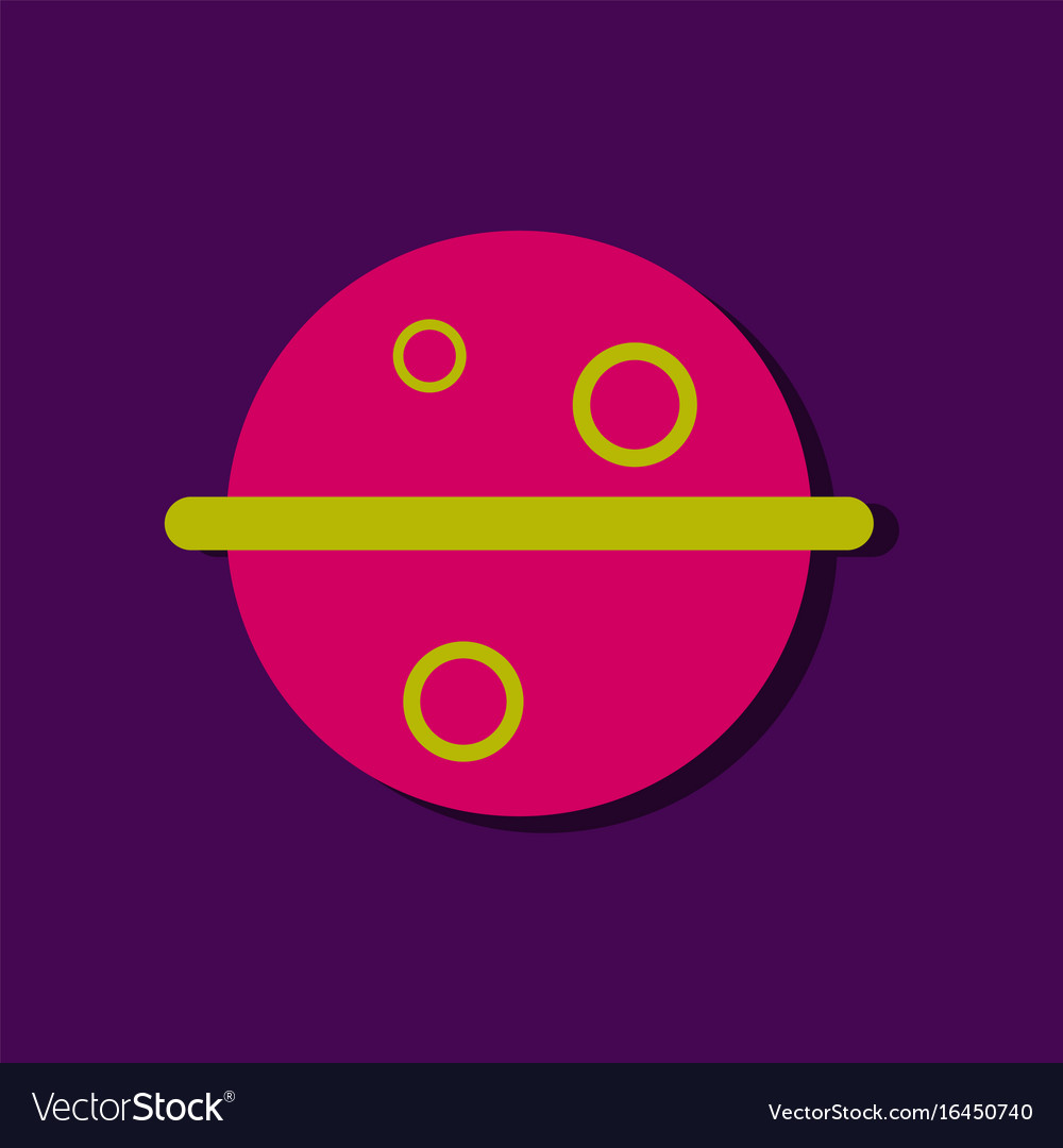 Flat icon design collection space planet Vector Image