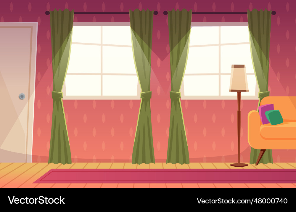 Interior living room indoor background with soft Vector Image