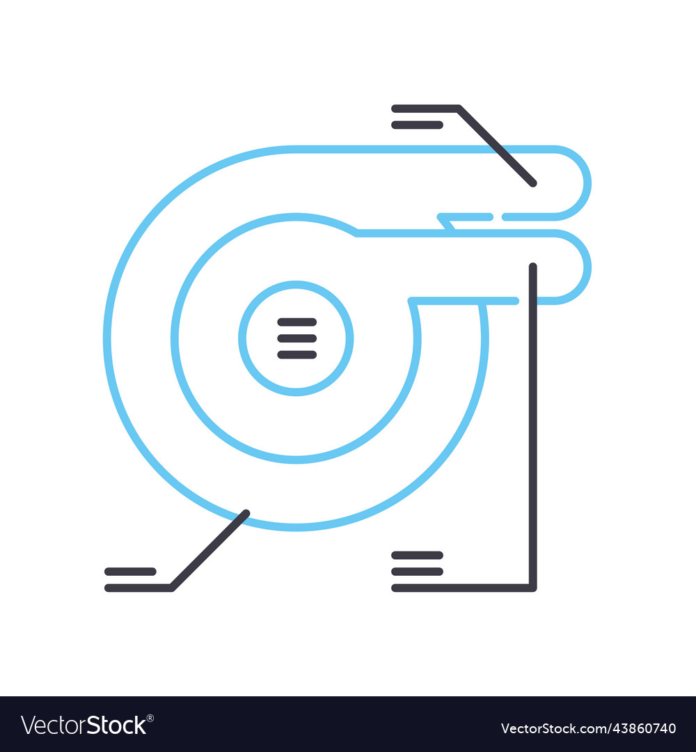 Marketing Chart Line Icon Outline Symbol Vector Image