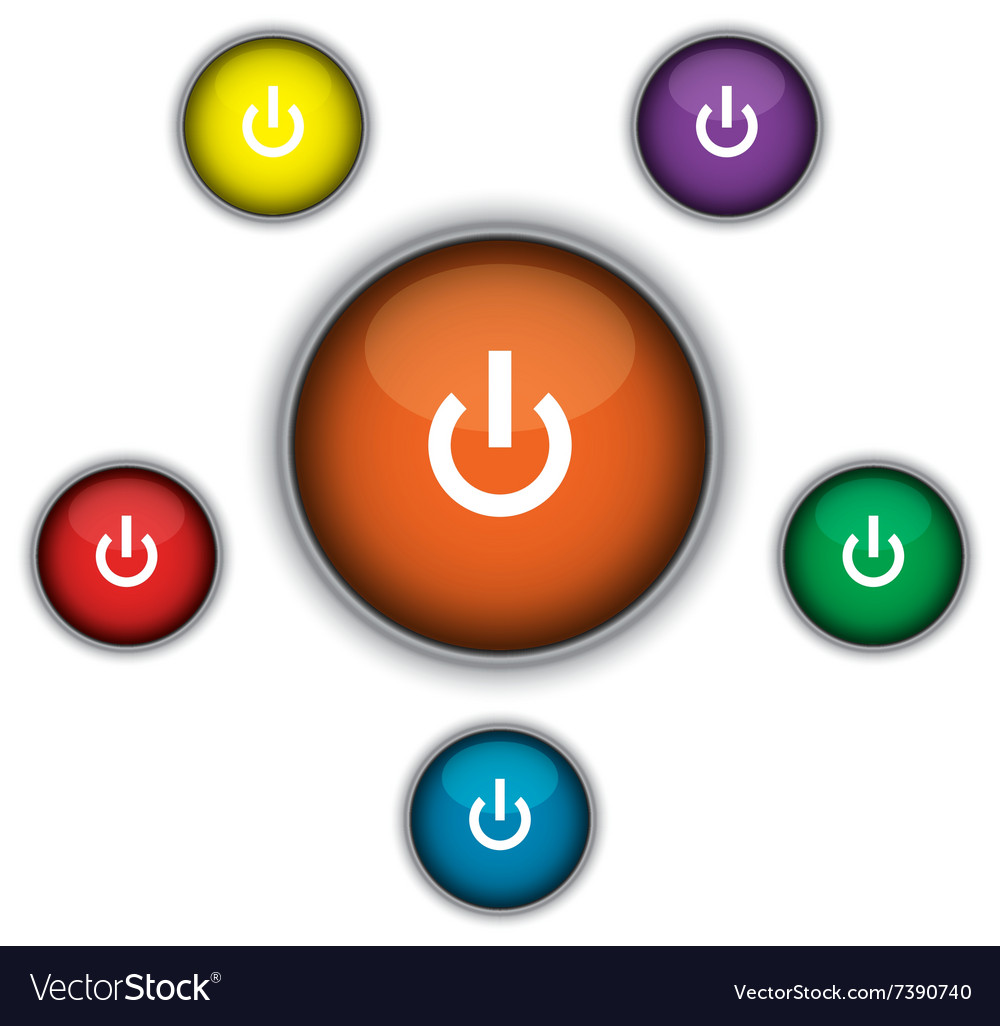 Orange on button Royalty Free Vector Image - VectorStock